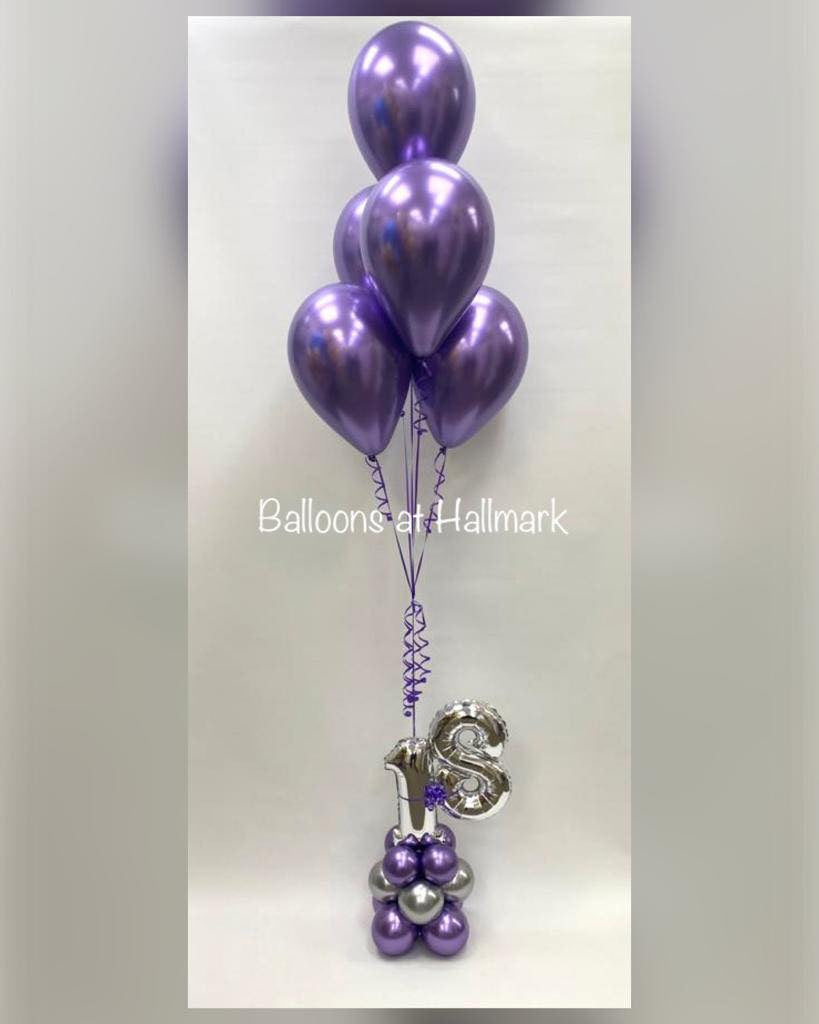 Deluxe Double Number Mini Stack with Group of 5 Latex Attached ...