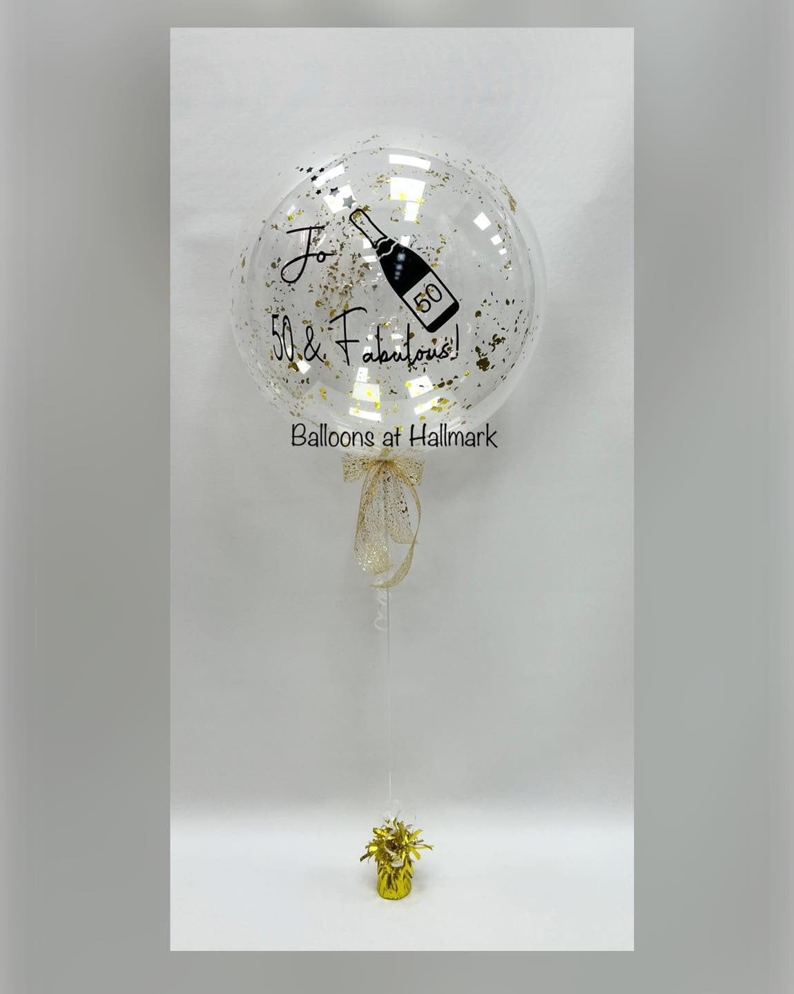 Personalised Helium Bubble Balloon - Sparkle Inside – Balloons at ...
