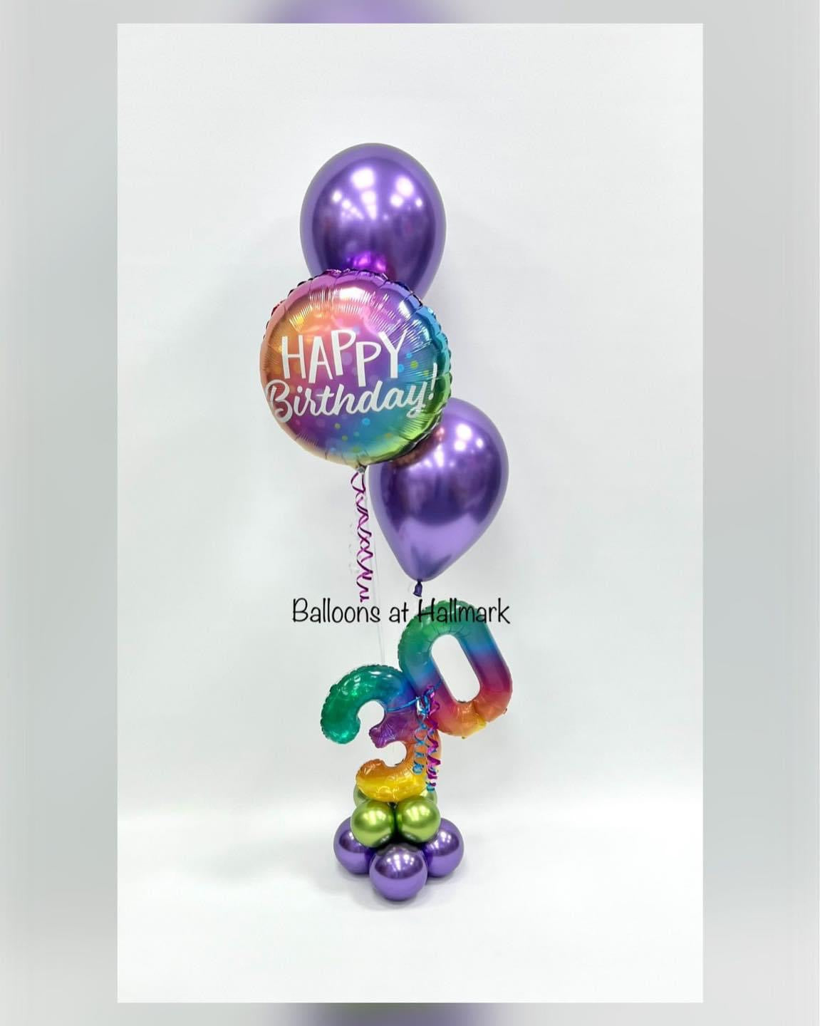 Deluxe Double Number Mini Stack With Group of 3 Display – Balloons at ...
