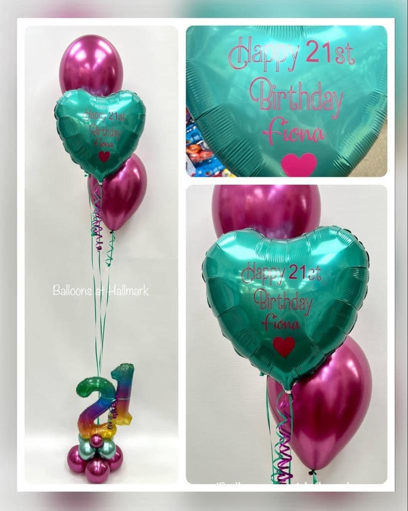 Deluxe Double Number Mini Stack With Personalised Display – Balloons at ...