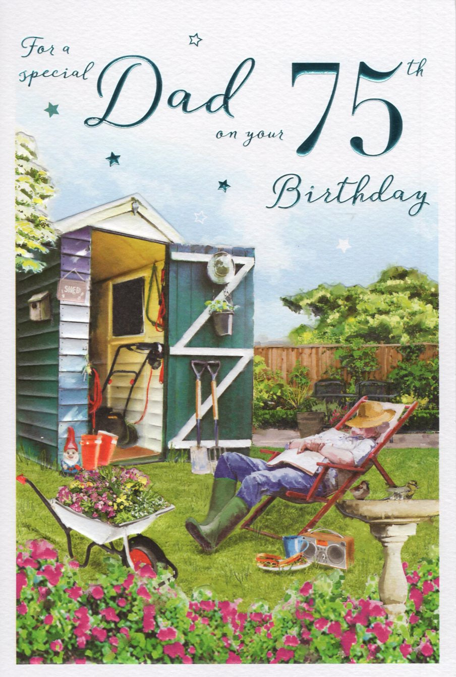Dad 75 Birthday Card – Balloons at Hallmark Ltd